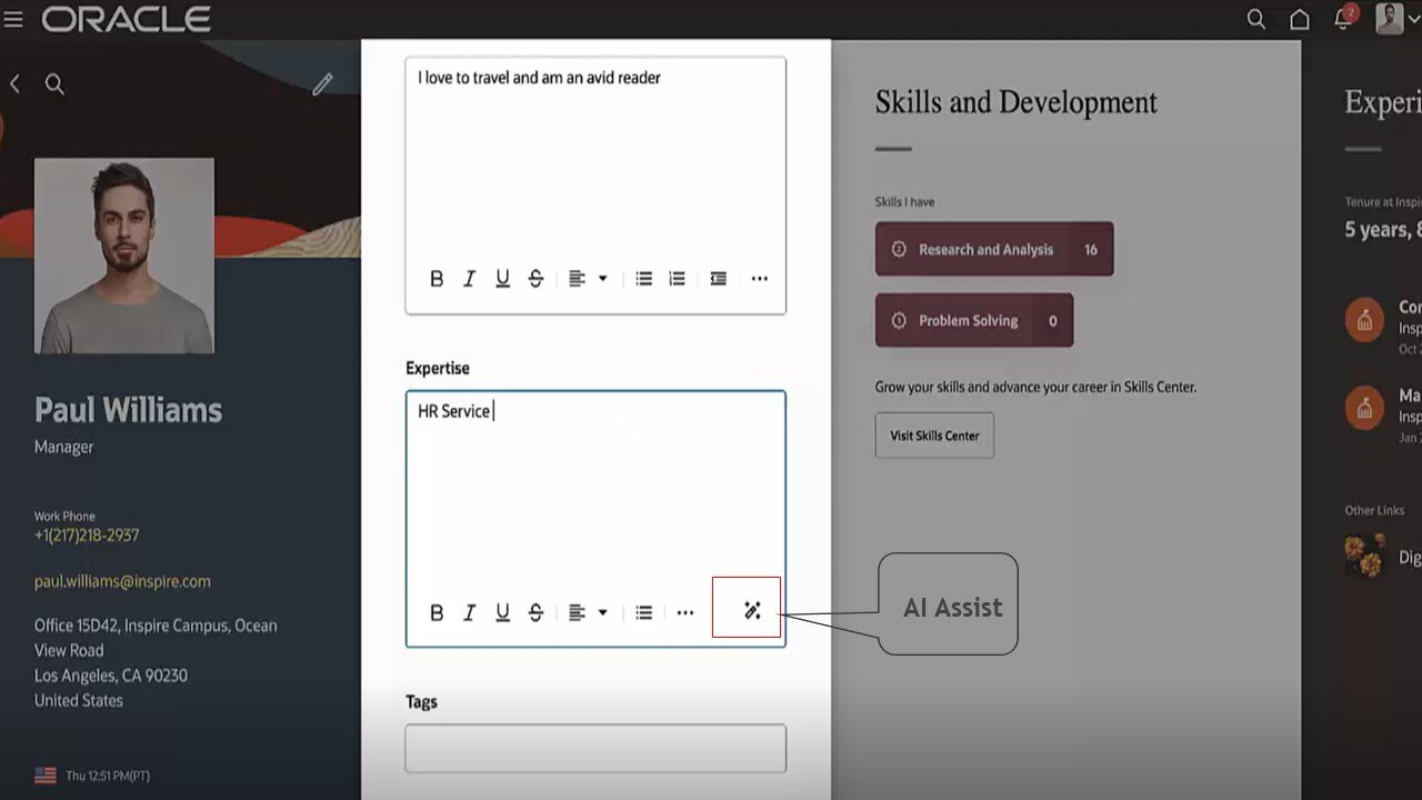 Sneak peek into AI in Oracle HCM Cloud
